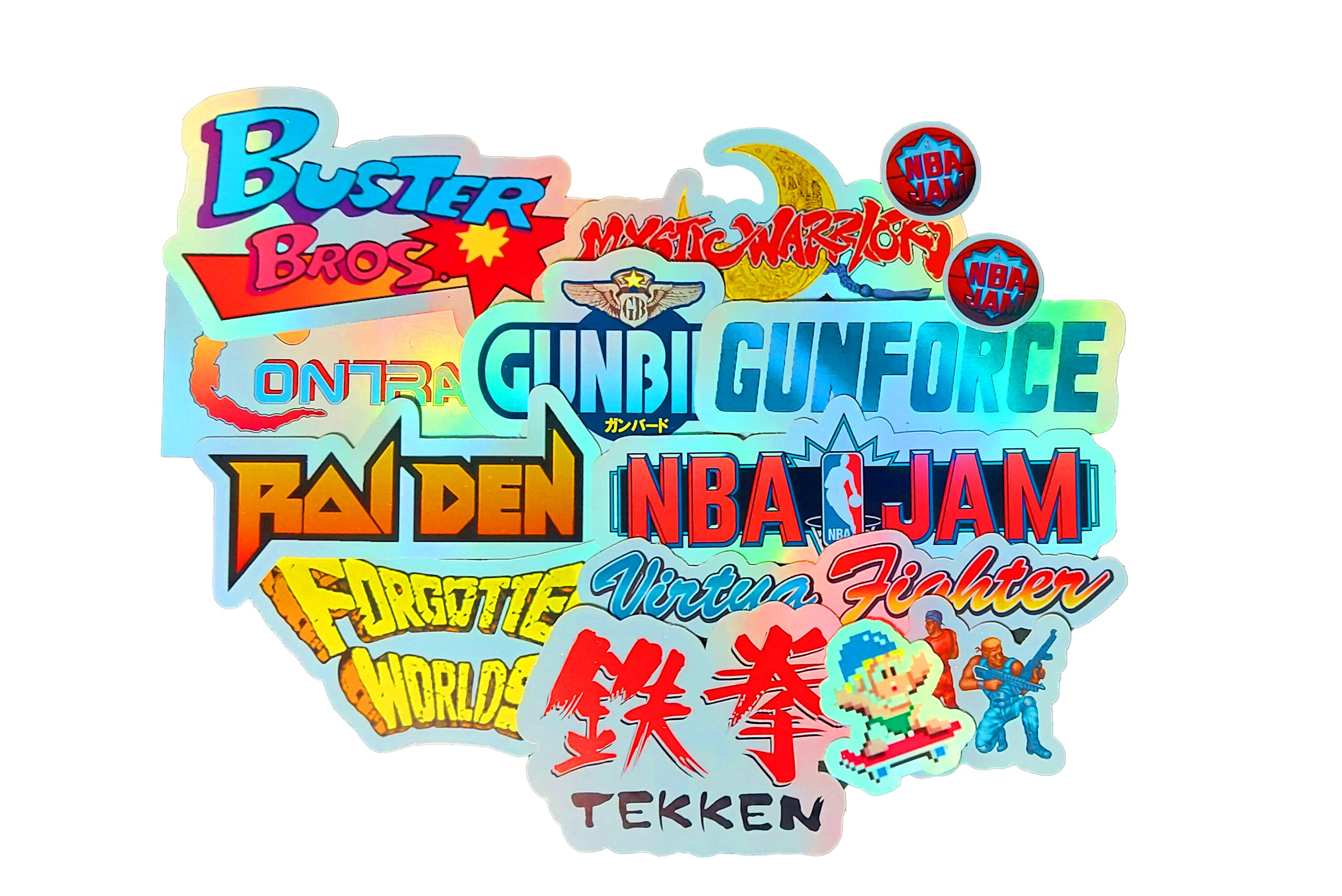 Retro Arcade Volume 3 27 Holographic Stickers Custom Arcade Custom ...