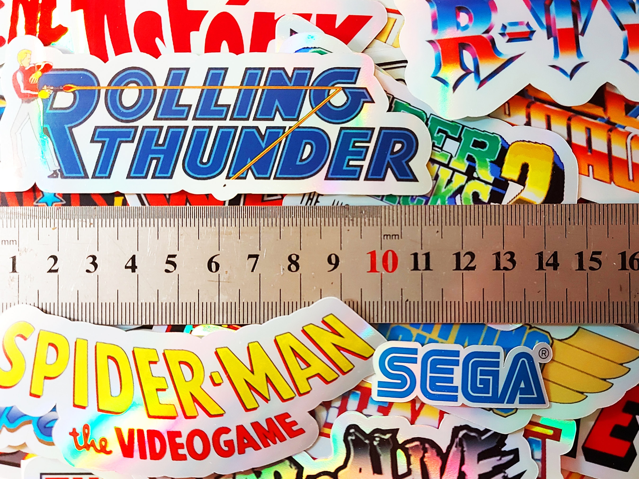 Arcade Super Set 2 120 Vinyl Holographic Stickers Arcade - Etsy