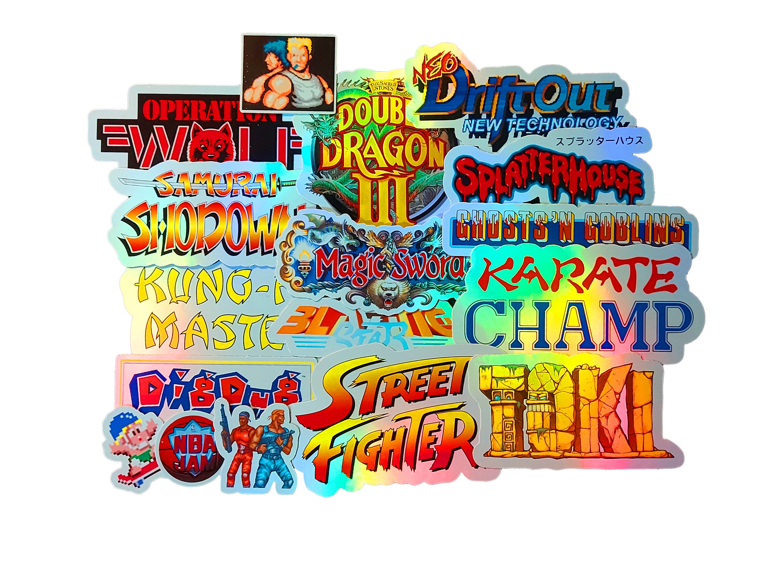 Retro Arcade Volume 3 27 Holographic Stickers Custom Arcade Custom ...
