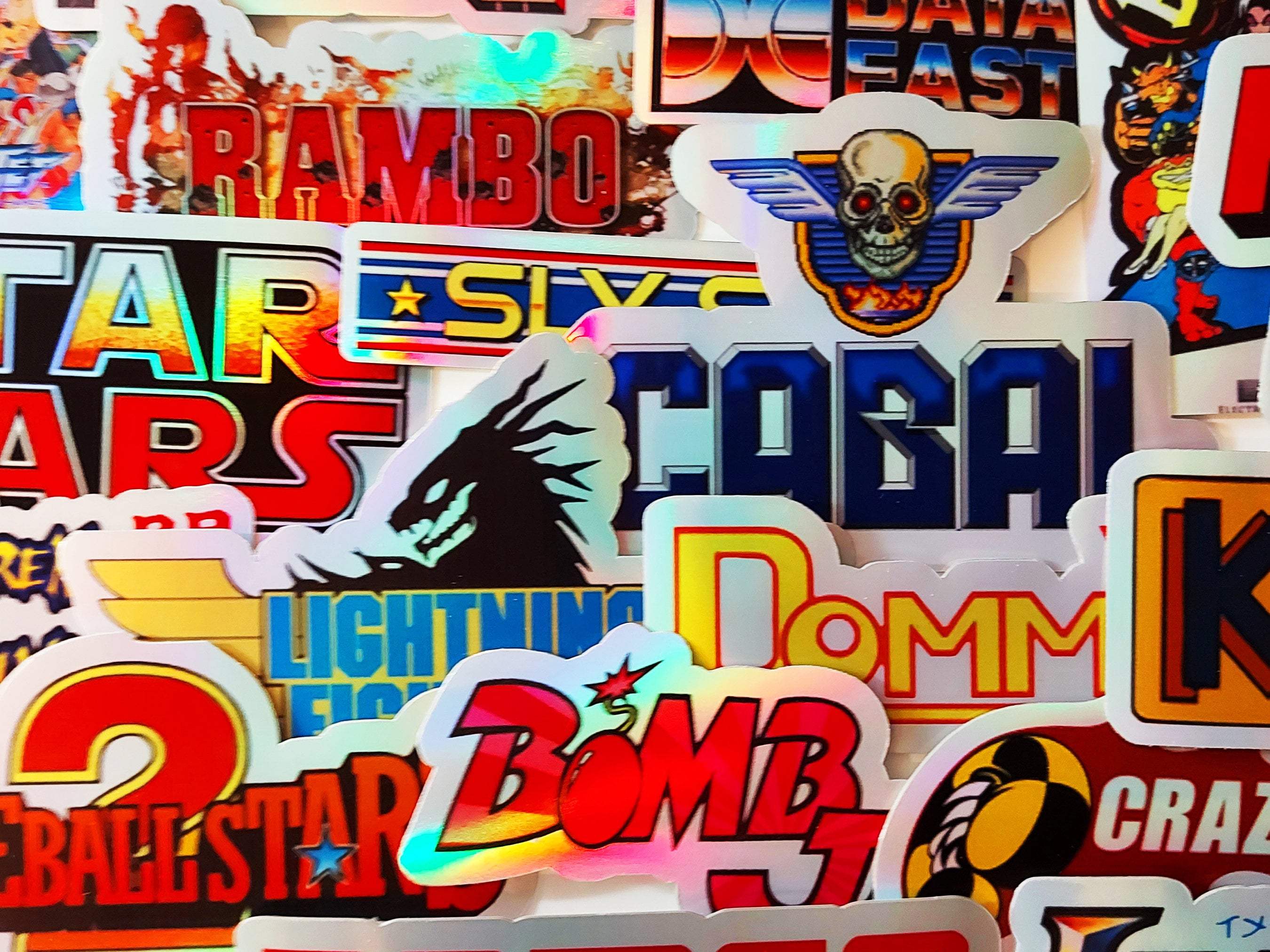 Arcade Super Set 2 120 Vinyl Holographic Stickers Arcade - Etsy