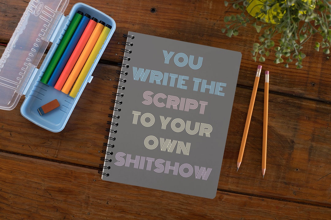 You Write the Script to Your Own Sh*tshow Gray Spiral Notebook, Swear ...