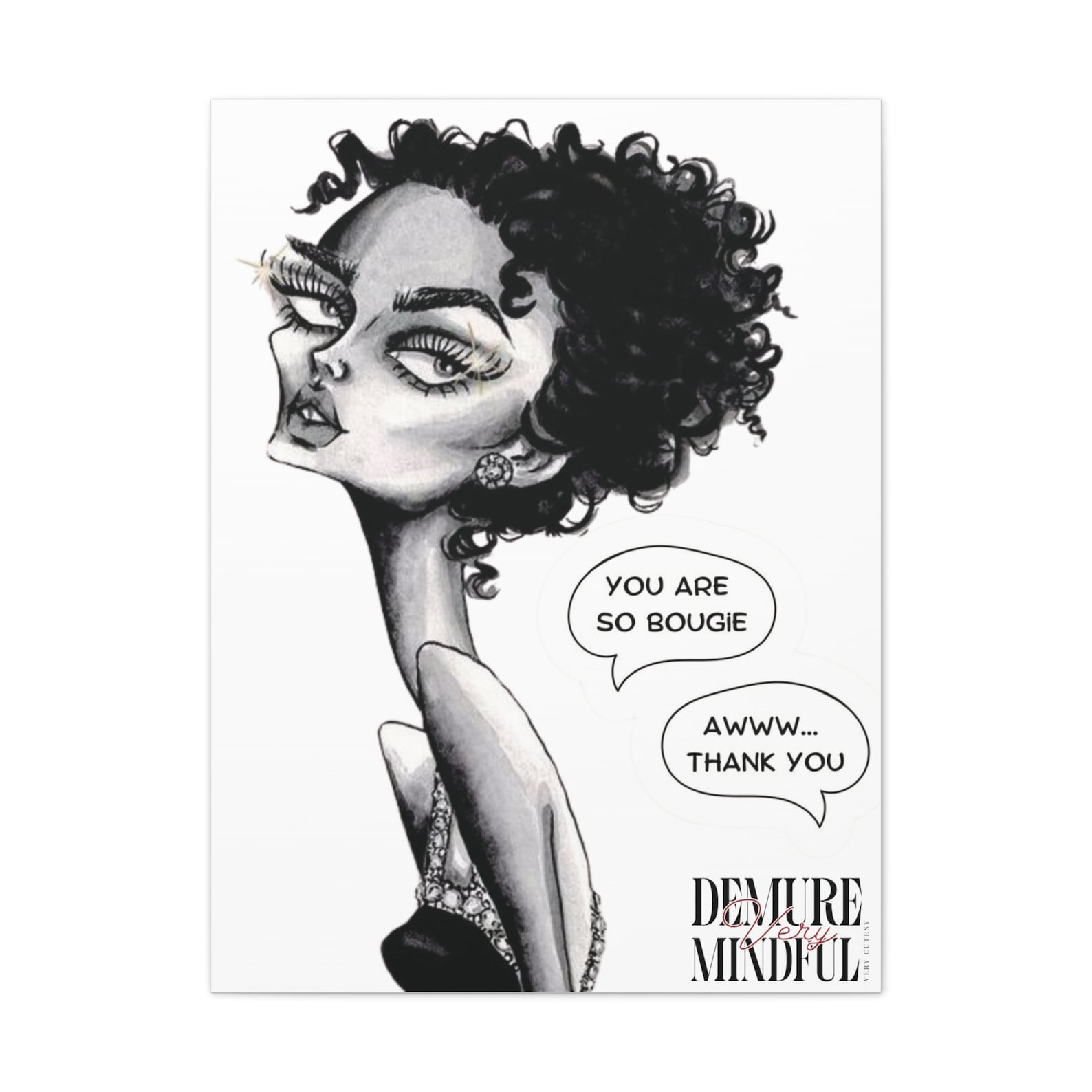 30x40 Demure Model on Canvas Stretched, 0.75 - Etsy