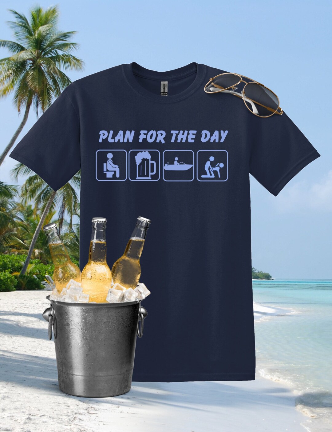 Plan for the Day, Shit Beer Boat, Screw, Funny Boating Shirt, Boat ...