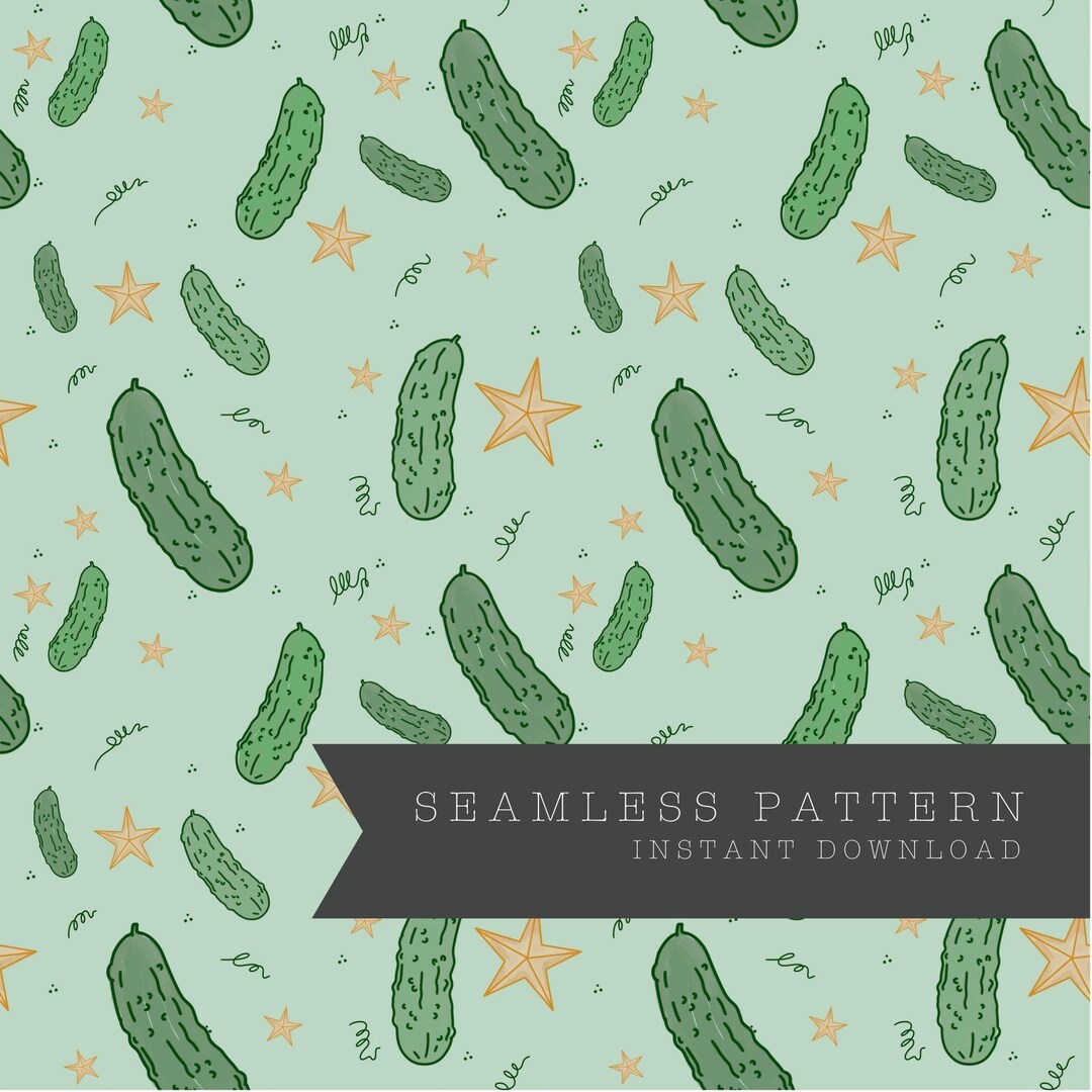 Pickle Wallpaper Seamless Pattern Digital Paper Printable Wallpaper ...