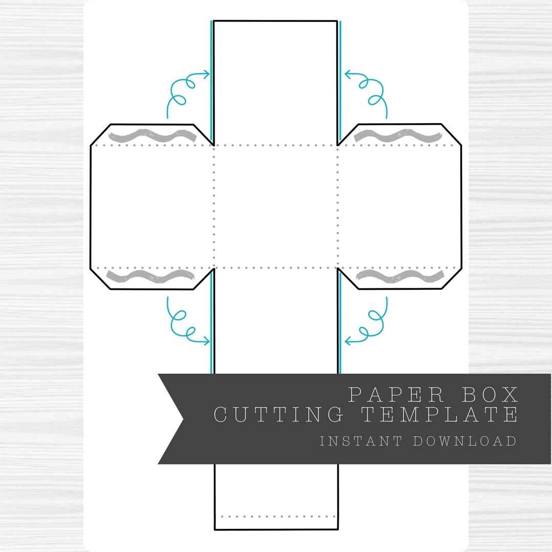 Paper Box Cutting Template PDF PNG SVG Customizable Paper Box Instant ...