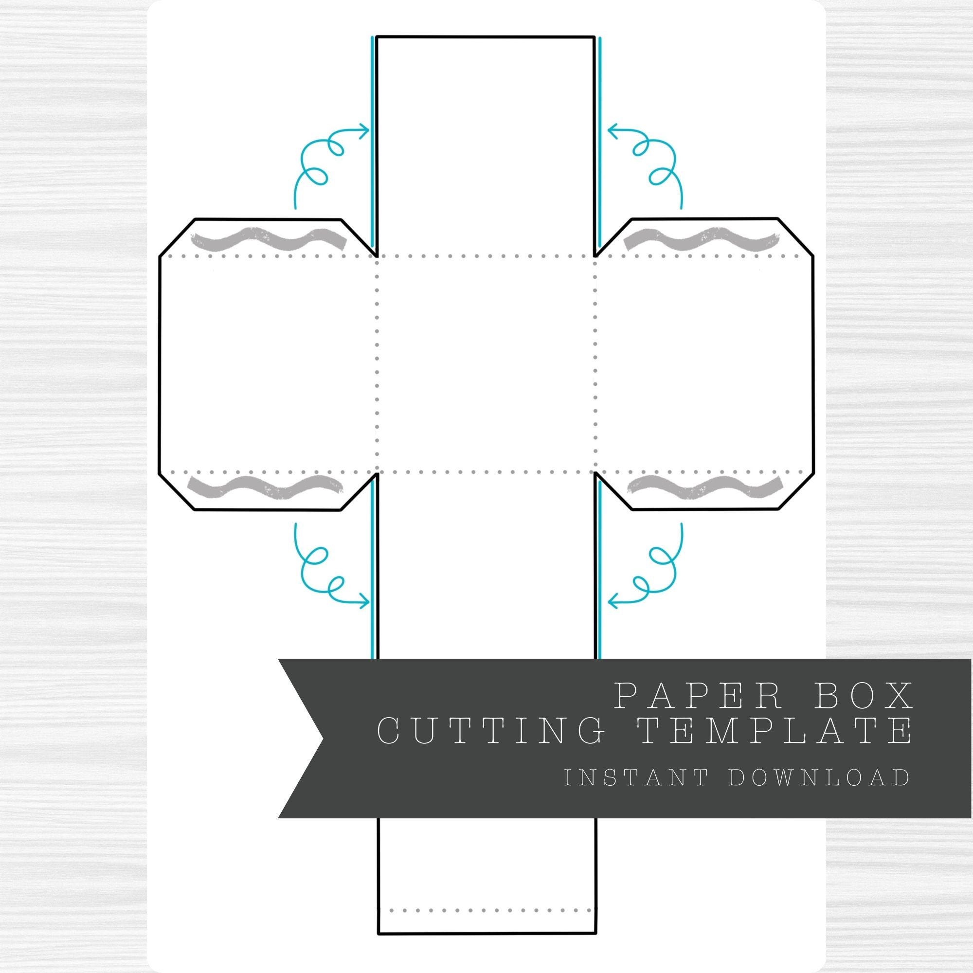 Paper Box Cutting Template PDF PNG SVG Customizable Paper Box Instant ...