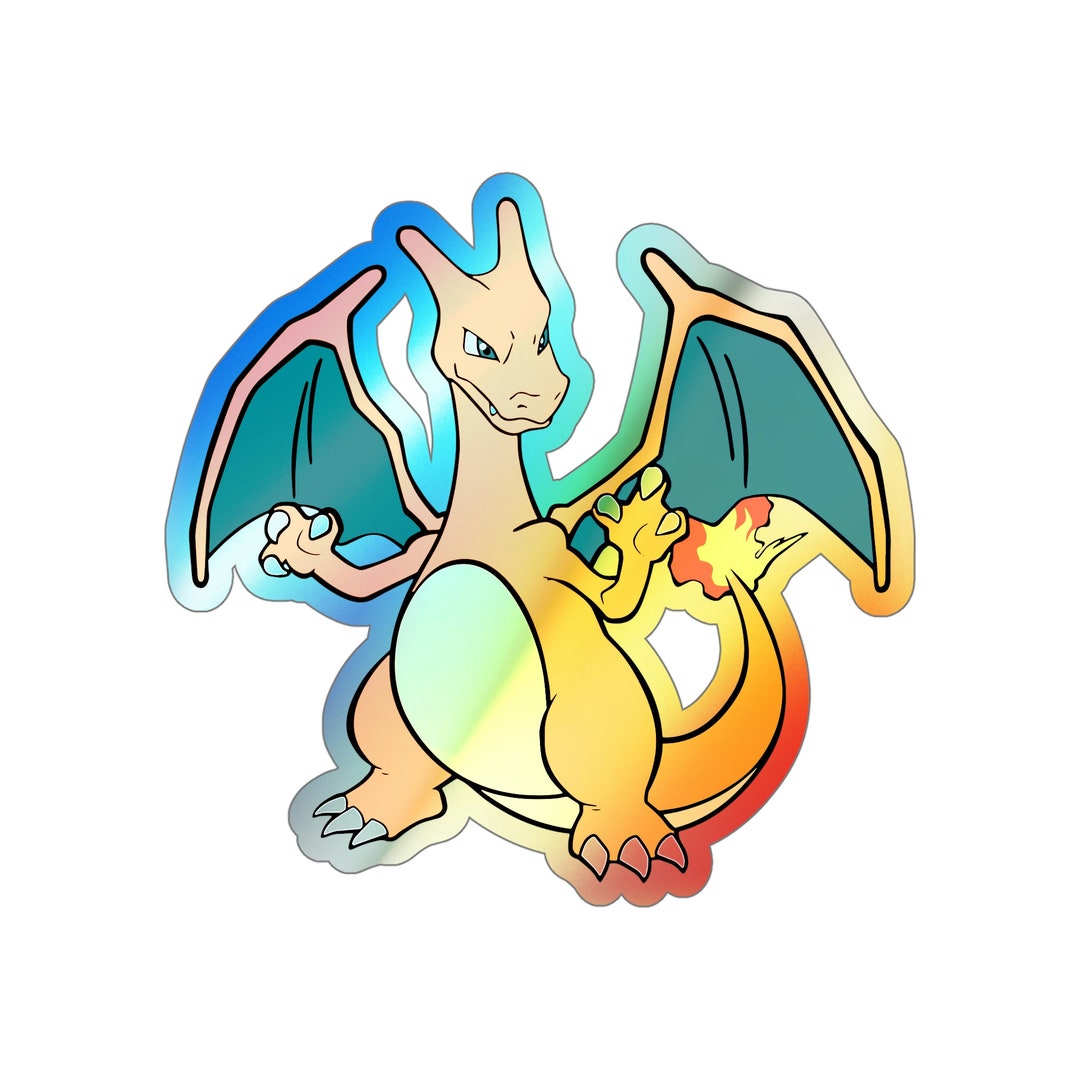 Holographic Charizard Stickers - Etsy