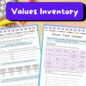 Know Your Values- Self-reflection Worksheet for Kids, Teens, or Parents ...