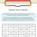 Know Your Values Self-reflection Worksheet for Kids, Teens, or Parents ...