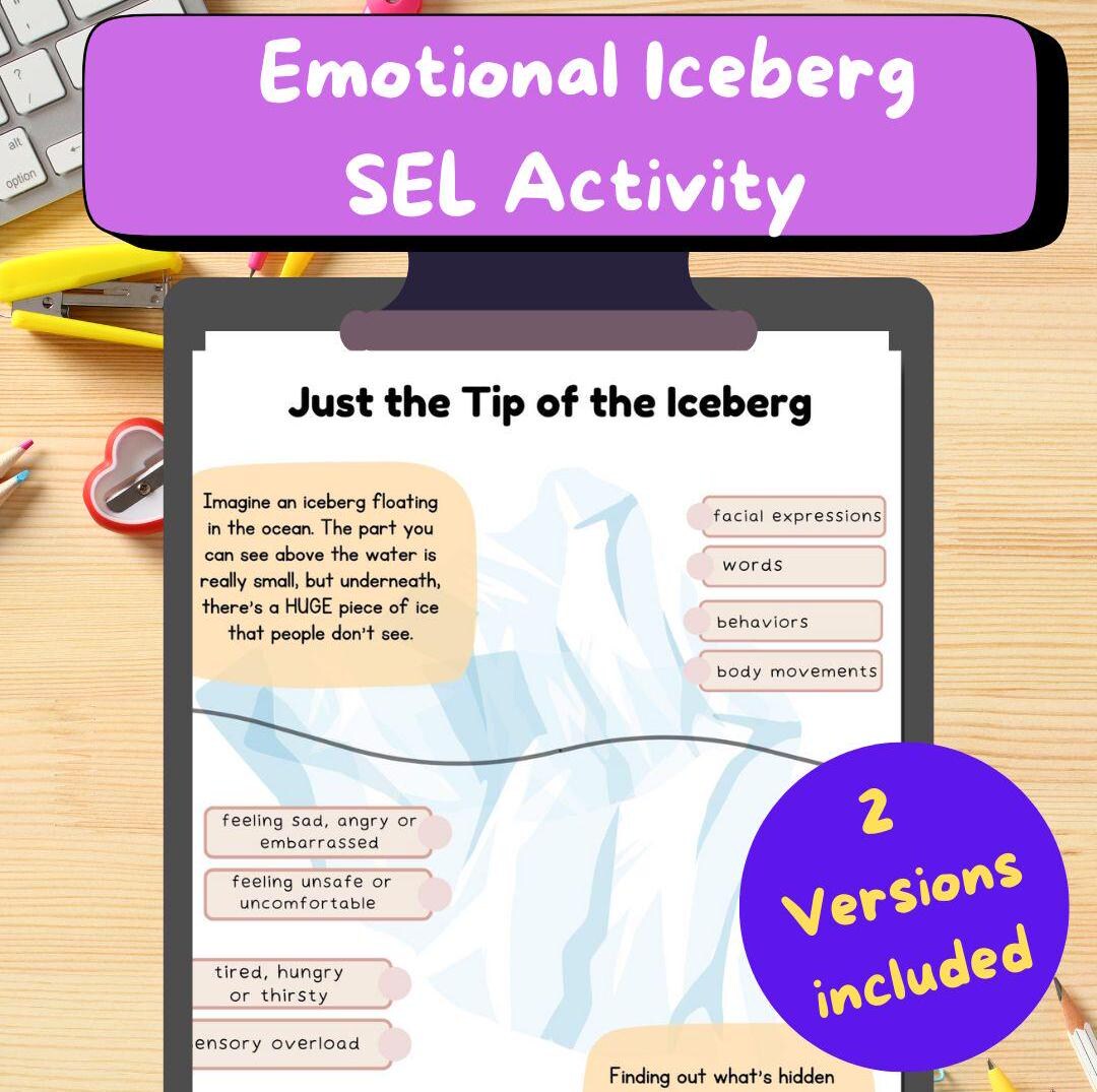 Emotional Iceberg: Printable SEL Activity for Understanding Behavior (2 ...