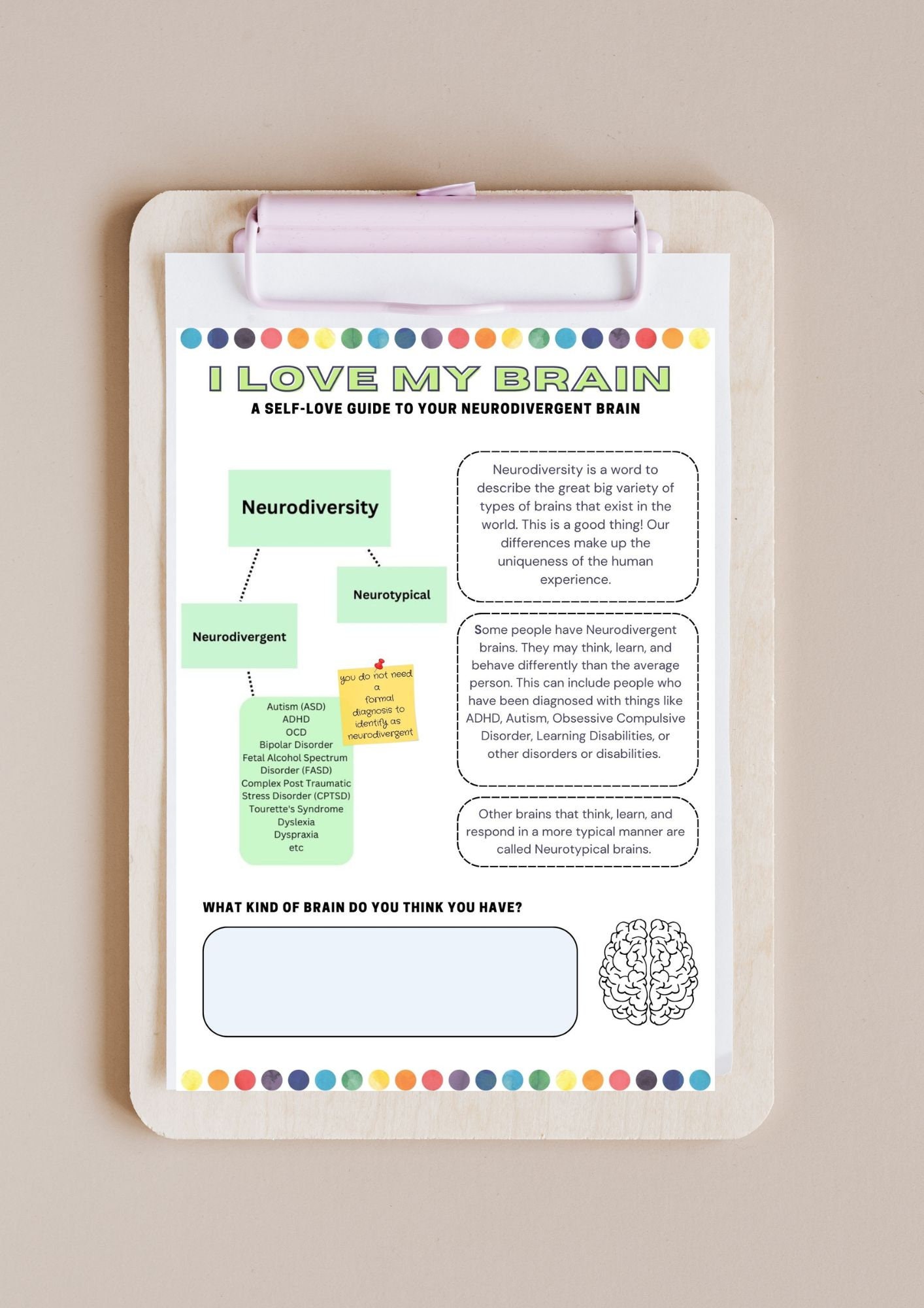 I Love My Brain - A Self-love Guide to Loving Your Neurodivergent Brain ...