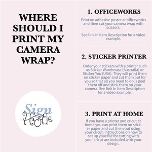 Disposable Camera Wrap Template | Printable Sticker Template for ...