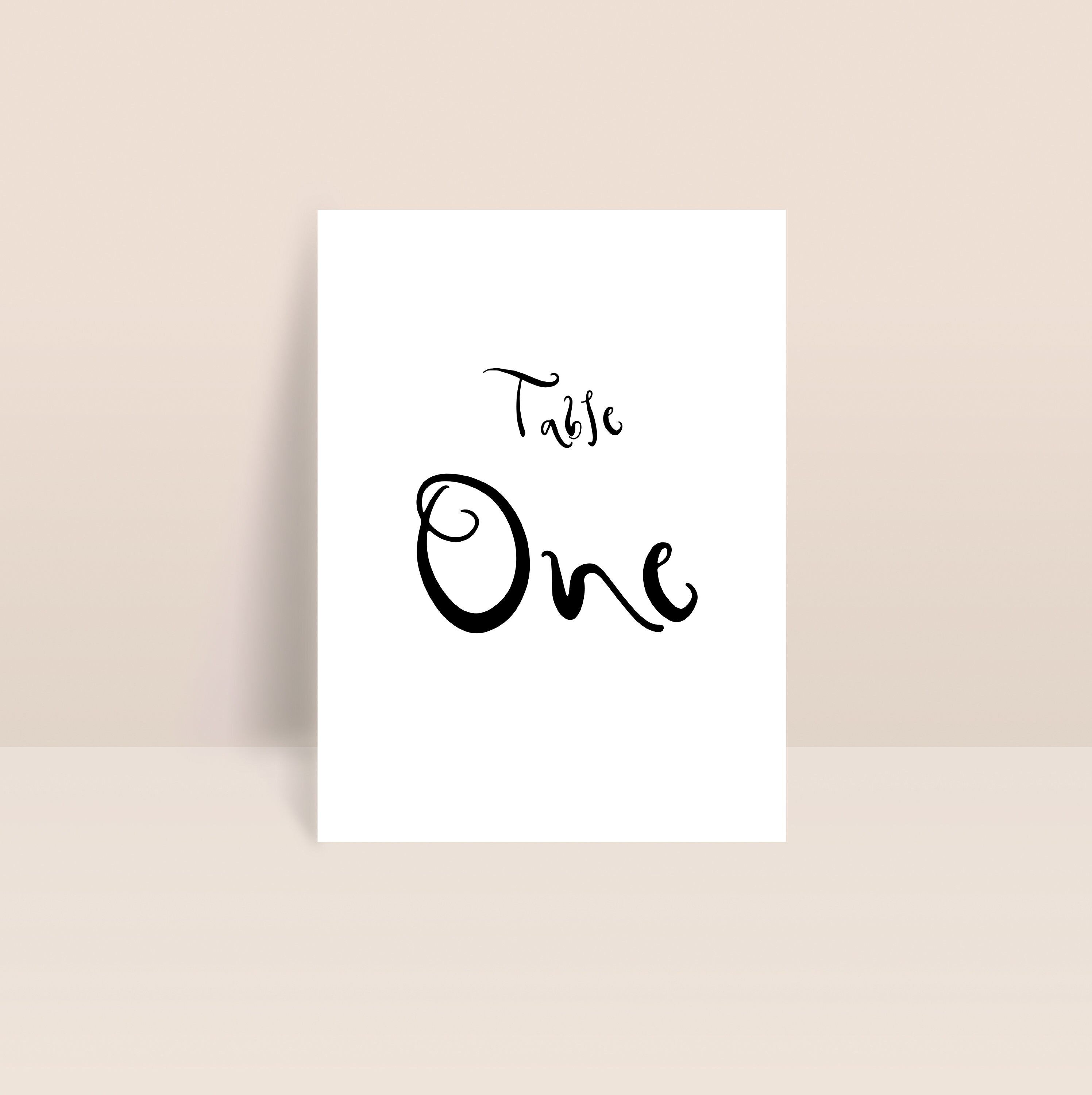 Table Number Template DIY Printable BRITT Design - Etsy