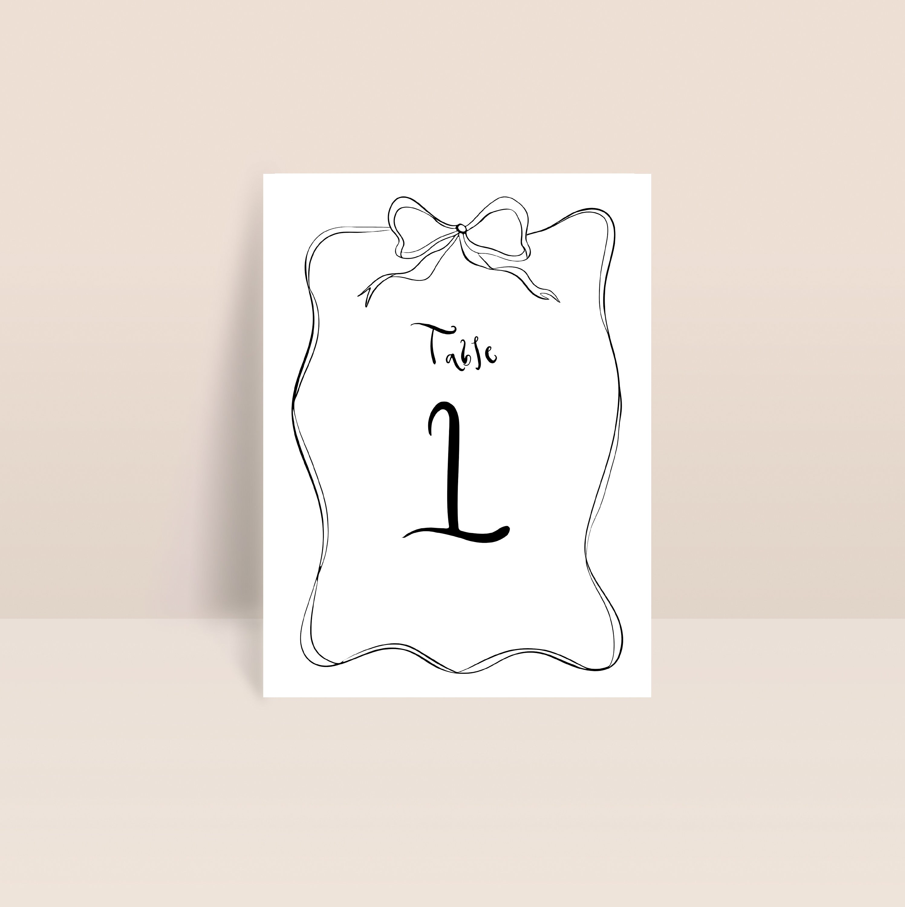 Table Number Template DIY Printable BRITT Design - Etsy