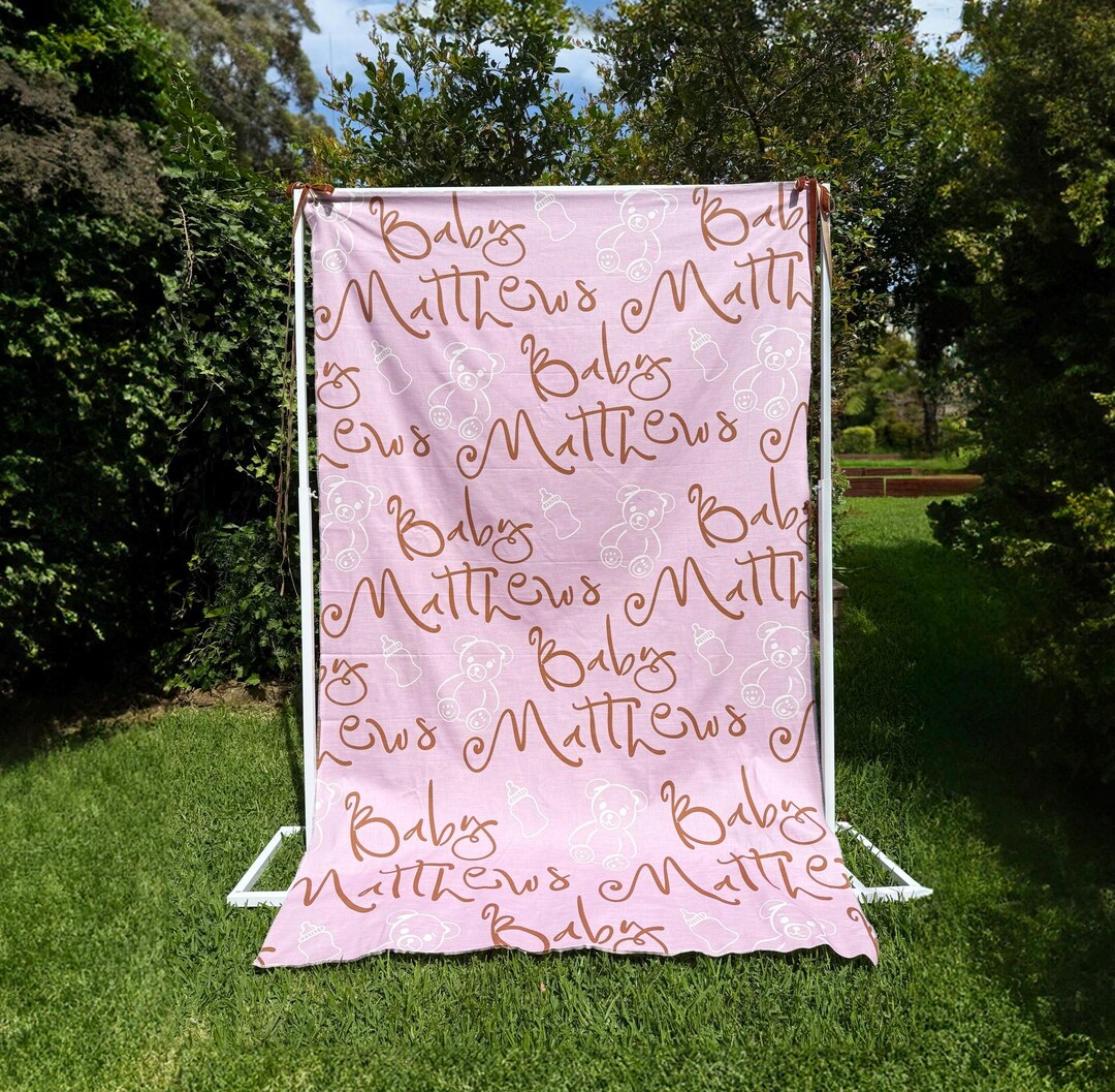 Fabric Banner | Linen Sign | Printed Fabric Wedding Sign | Baby Shower ...
