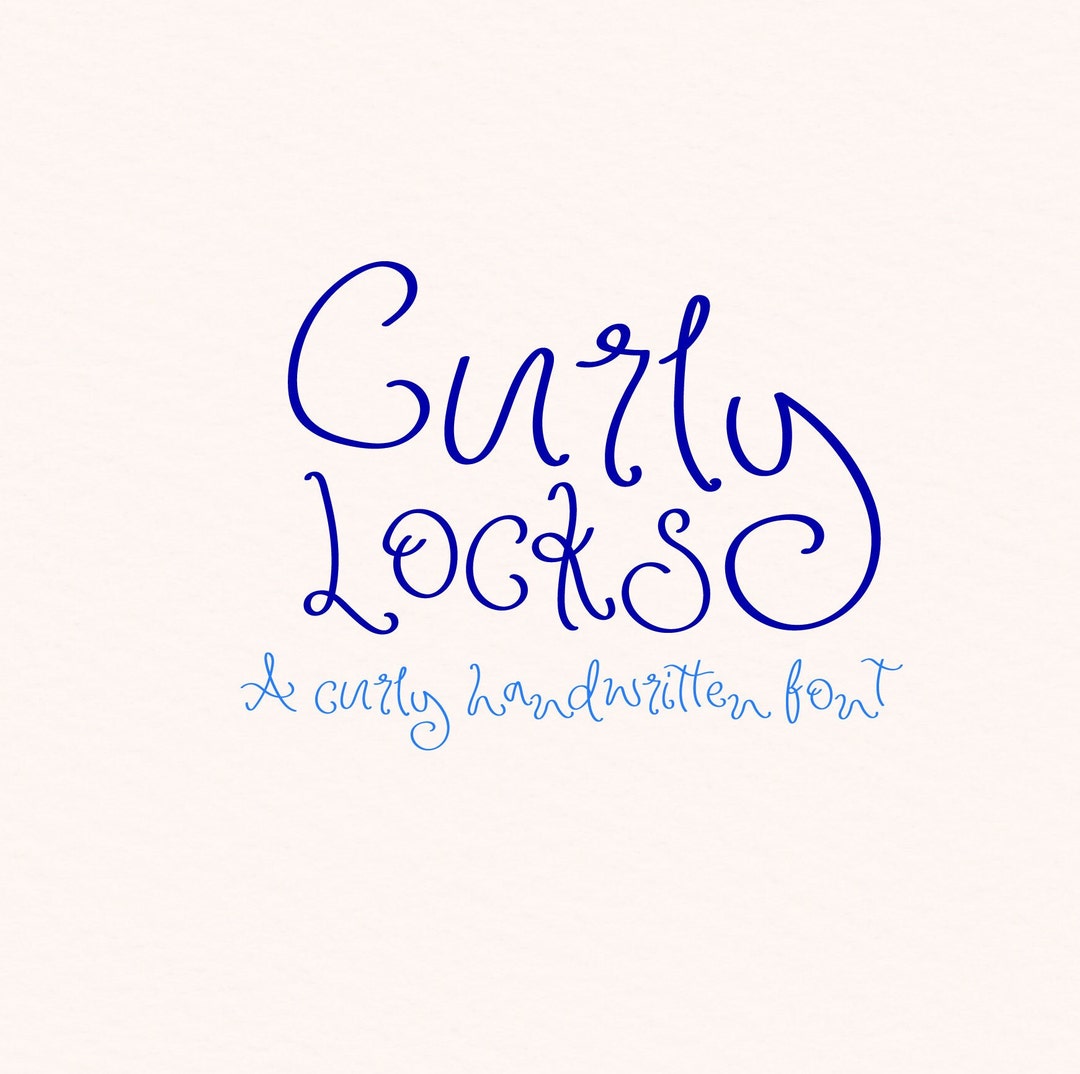 Curly Locks Handwritten Font | Curly Font | Modern Calligraphy ...