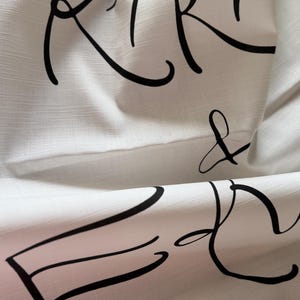 Fabric Banner | Linen Sign | Printed Fabric Wedding Sign | Baby Shower ...