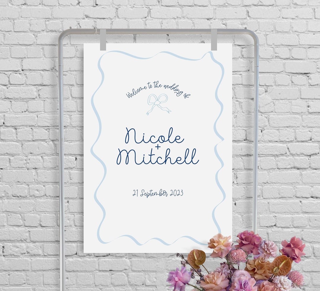 Wedding Welcome Sign | Instant Download | Template | Printable Sign ...