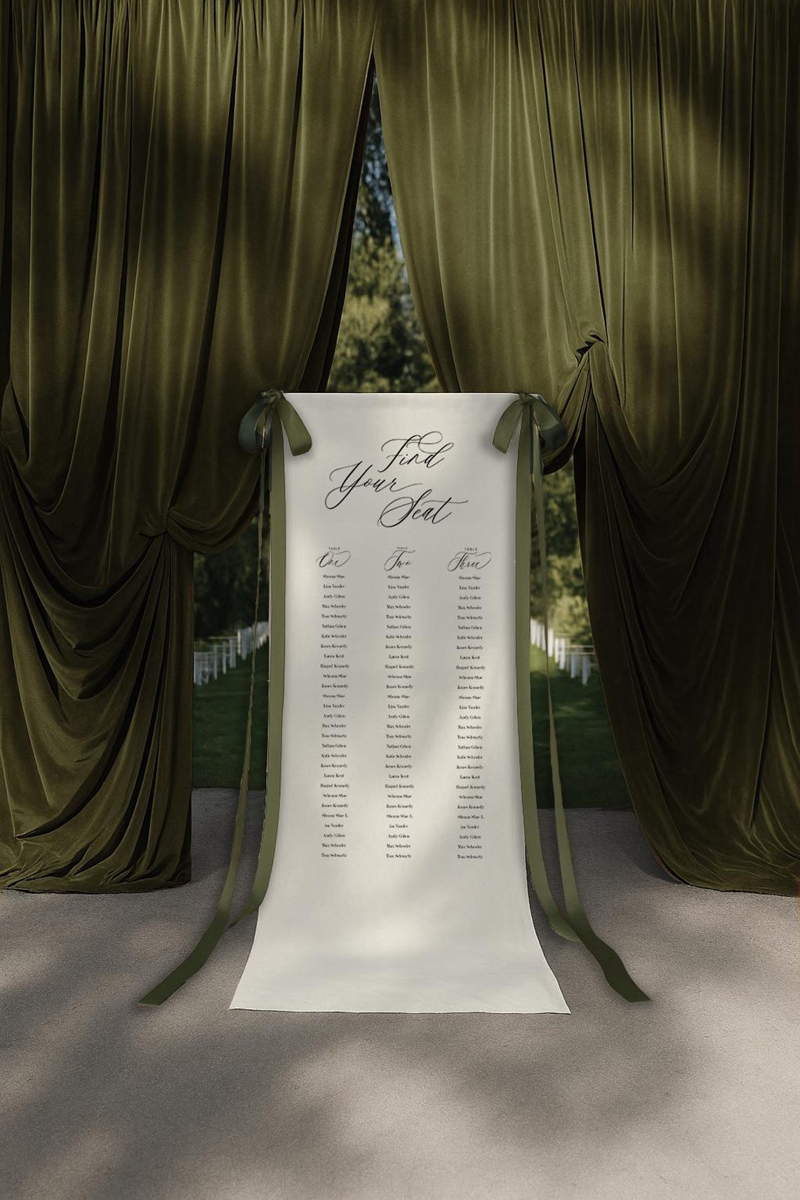 Linen Seating Chart | Seating Chart Cloth Sign | Printed Fabric Wedding ...