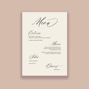 Wedding Menu Template | DIY Printable | Fleur Design - Etsy