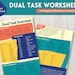 Dual Task Activities Worksheet for Increasing Cognitive Load for ...