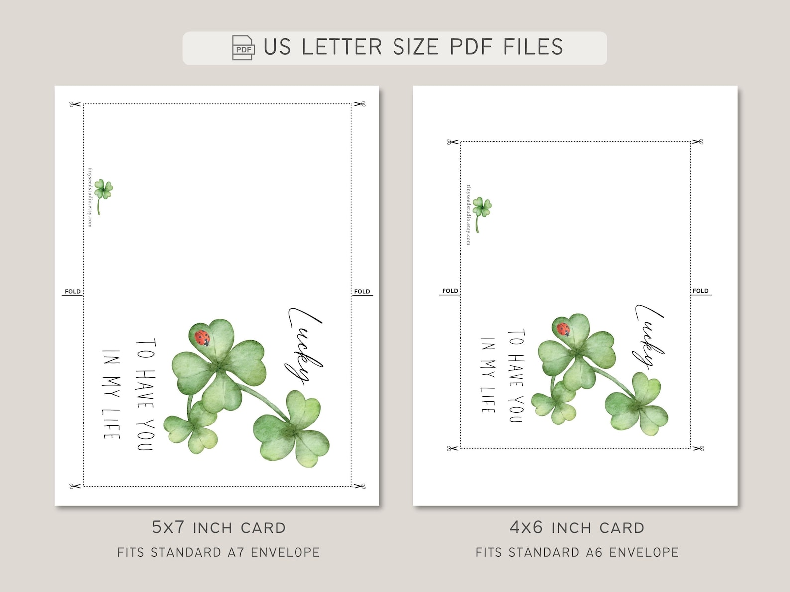 Lucky to Have You Printable Card | 5x7 and 4x6 | Instant Digital ...