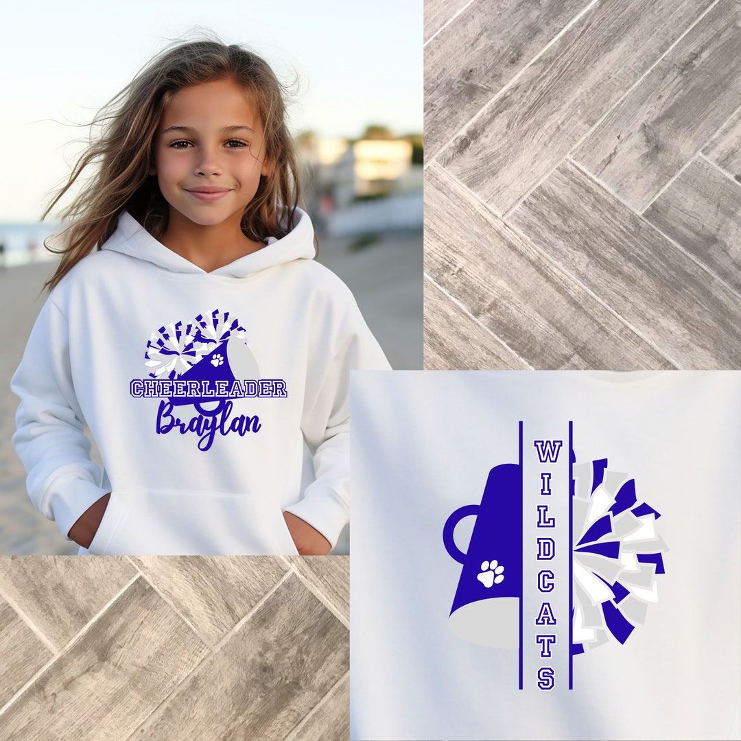 Custom Cheer Hoodie Your Team Personalized Name Cute Cheerleading Shirt ...
