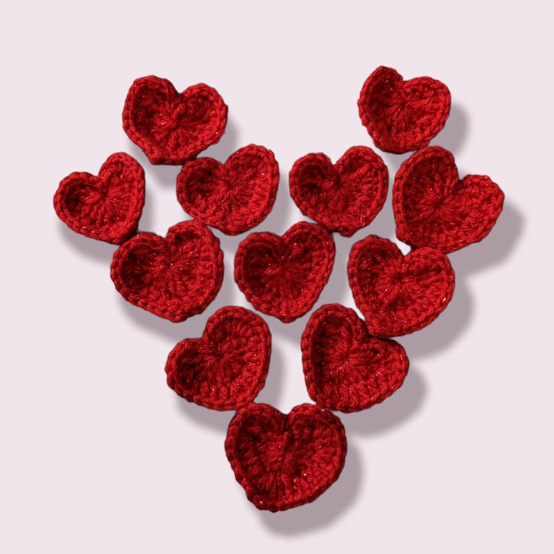 Crochet Red Heart Applique, Pocket Hug - Etsy