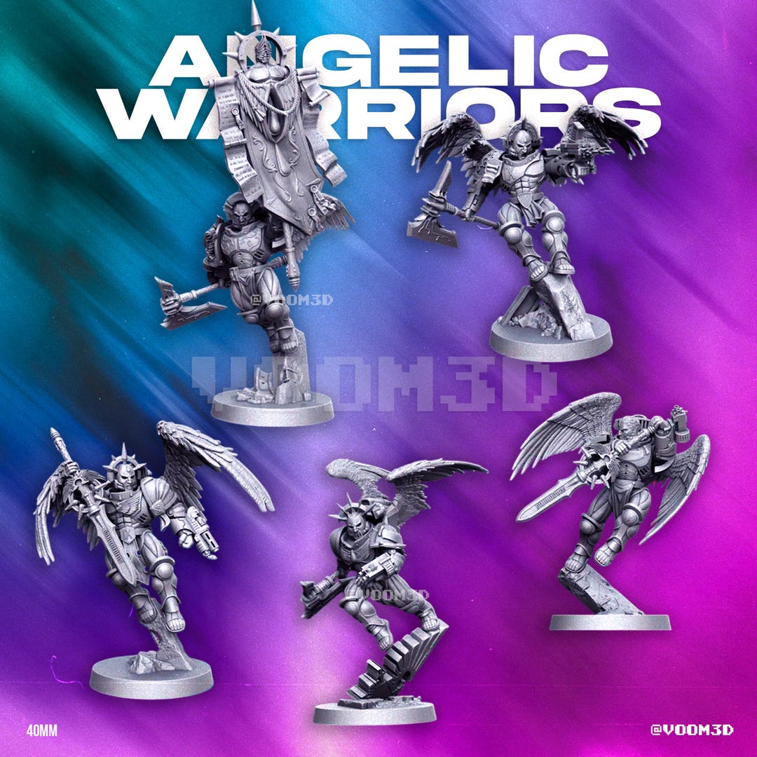 Custom Miniature Pack 5 Units of Elite Angelic Warriors - Etsy