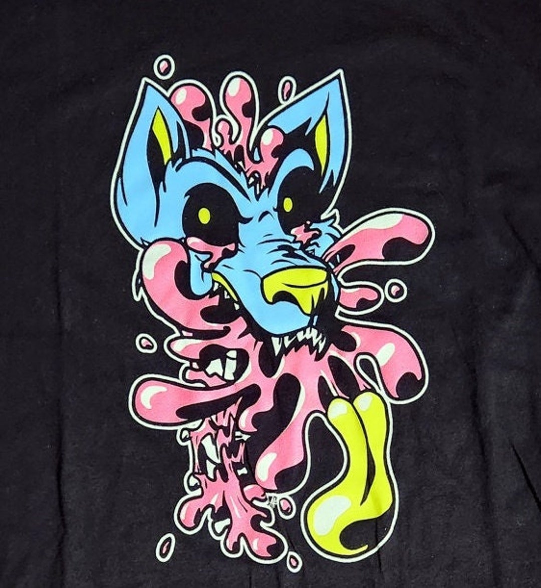 Headache Furry Candy Gore Goo Rave UV Black Light Glow Tee T-shirt - Etsy
