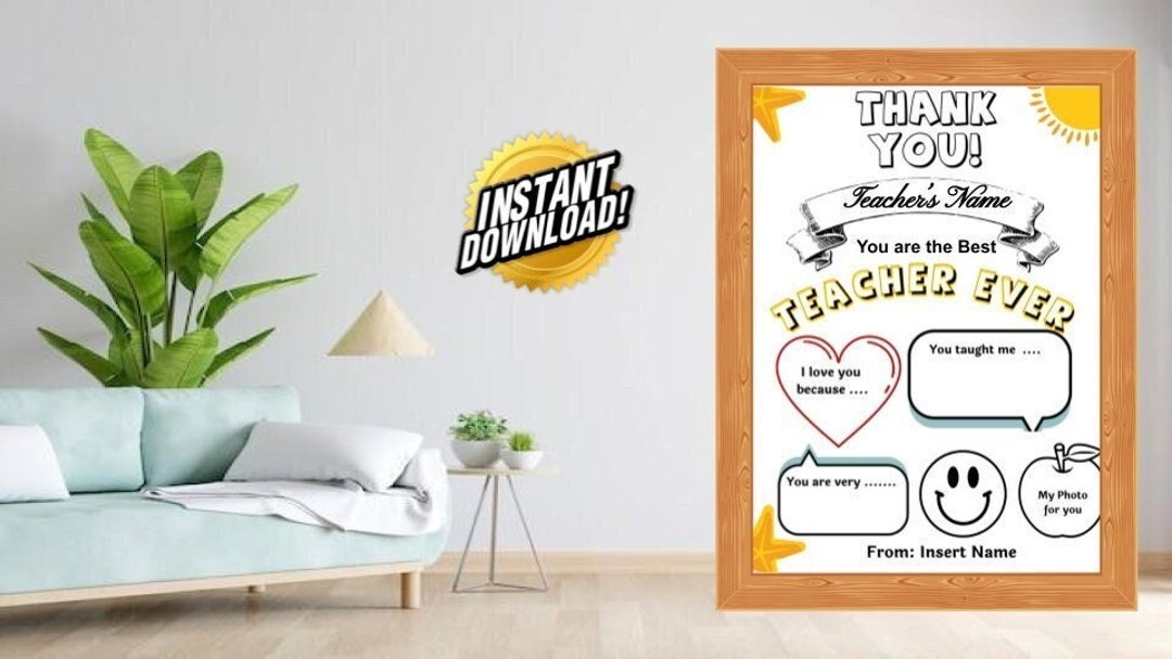 Teacher Appreciation Poster - Etsy