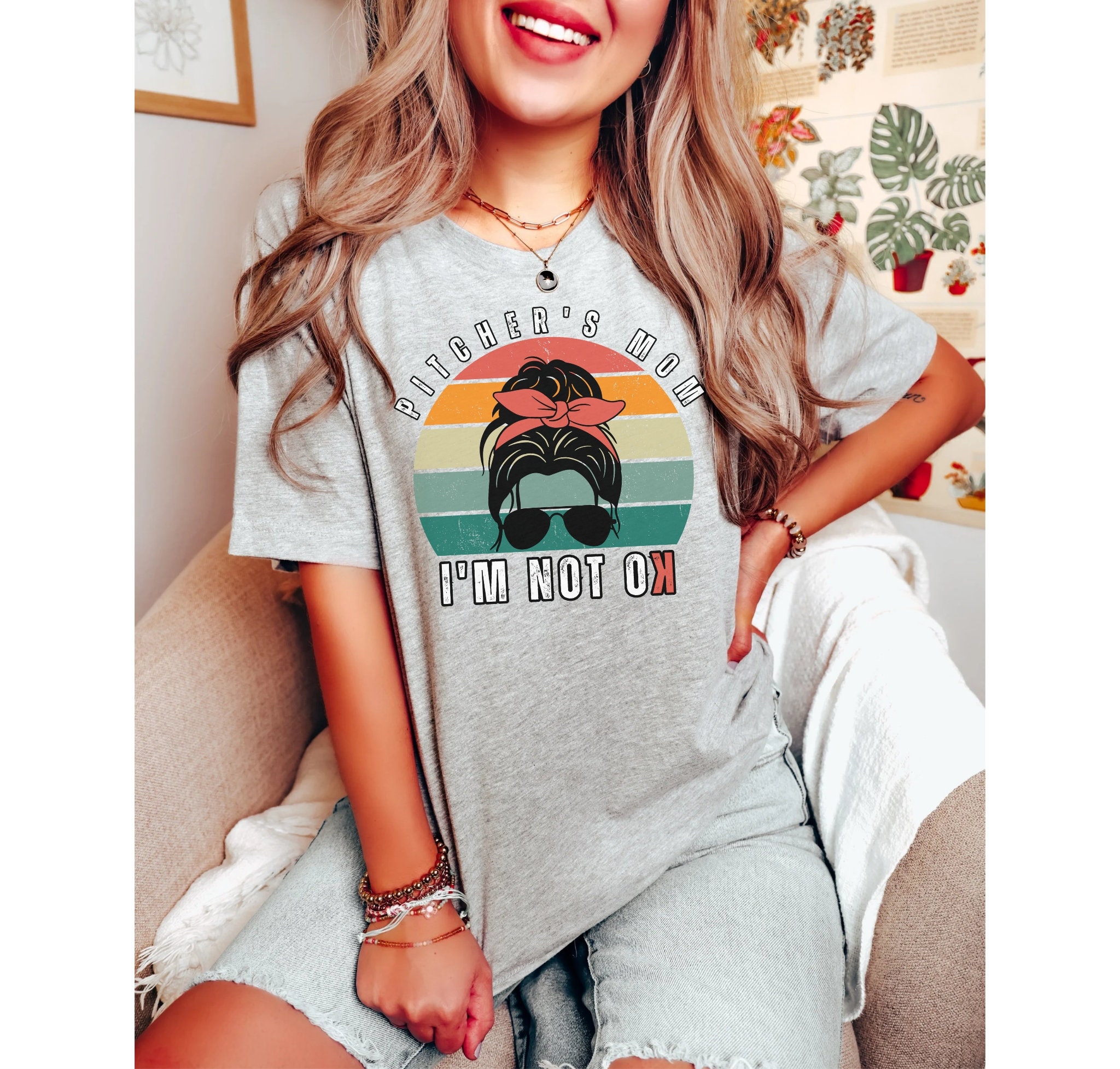 Pitcher Mom Shirt, Funny Baseball Shirt, Pitcher's Mom T-shirt, Funny ...