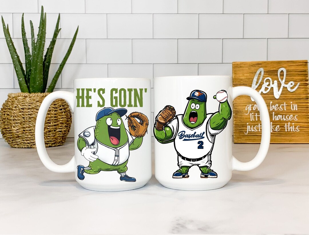 Funny Baseball Mug, Pickles Mug, Favorite Season is Baseball, Baseball ...