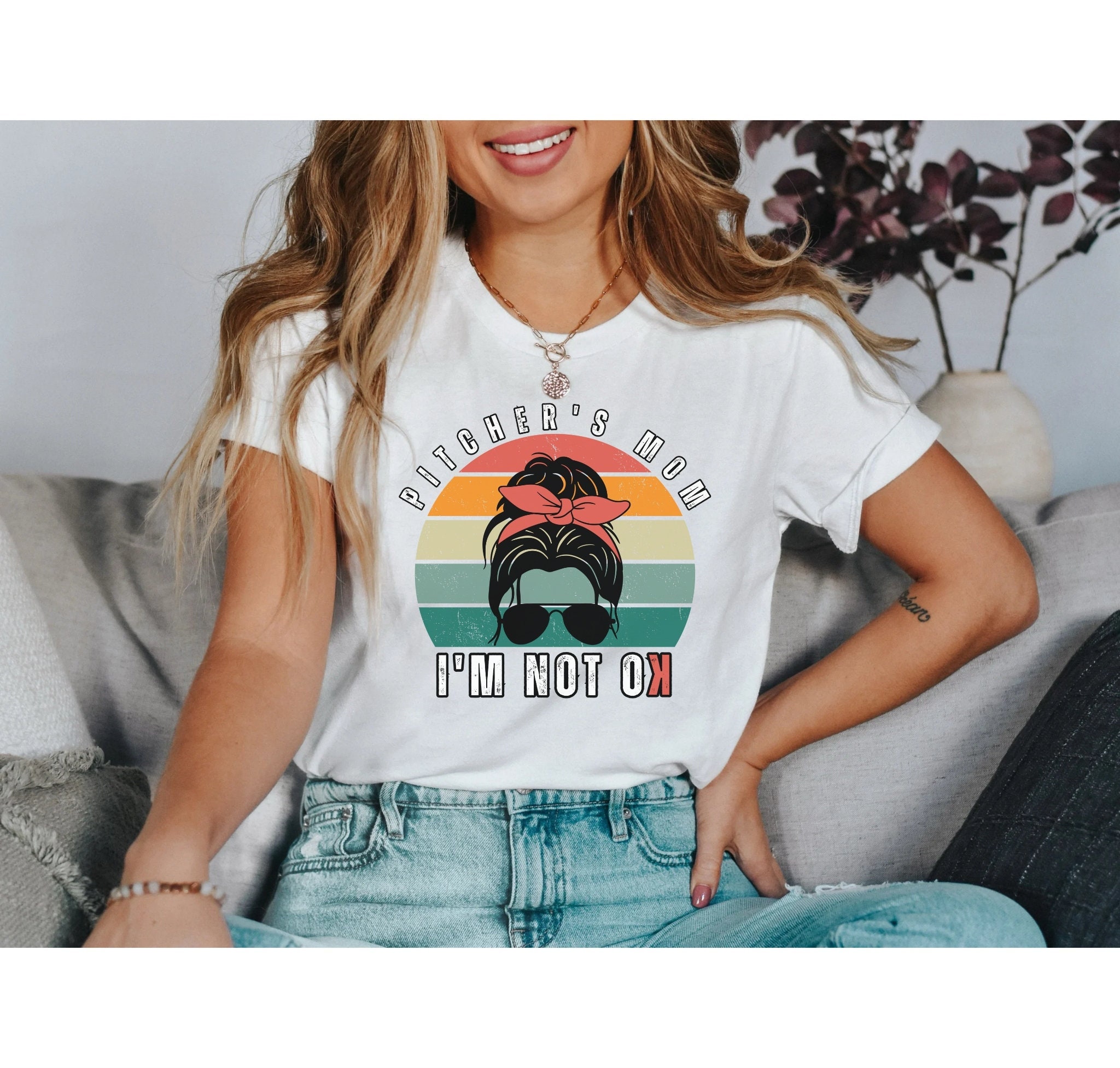Pitcher Mom Shirt, Funny Baseball Shirt, Pitcher's Mom T-shirt, Funny ...