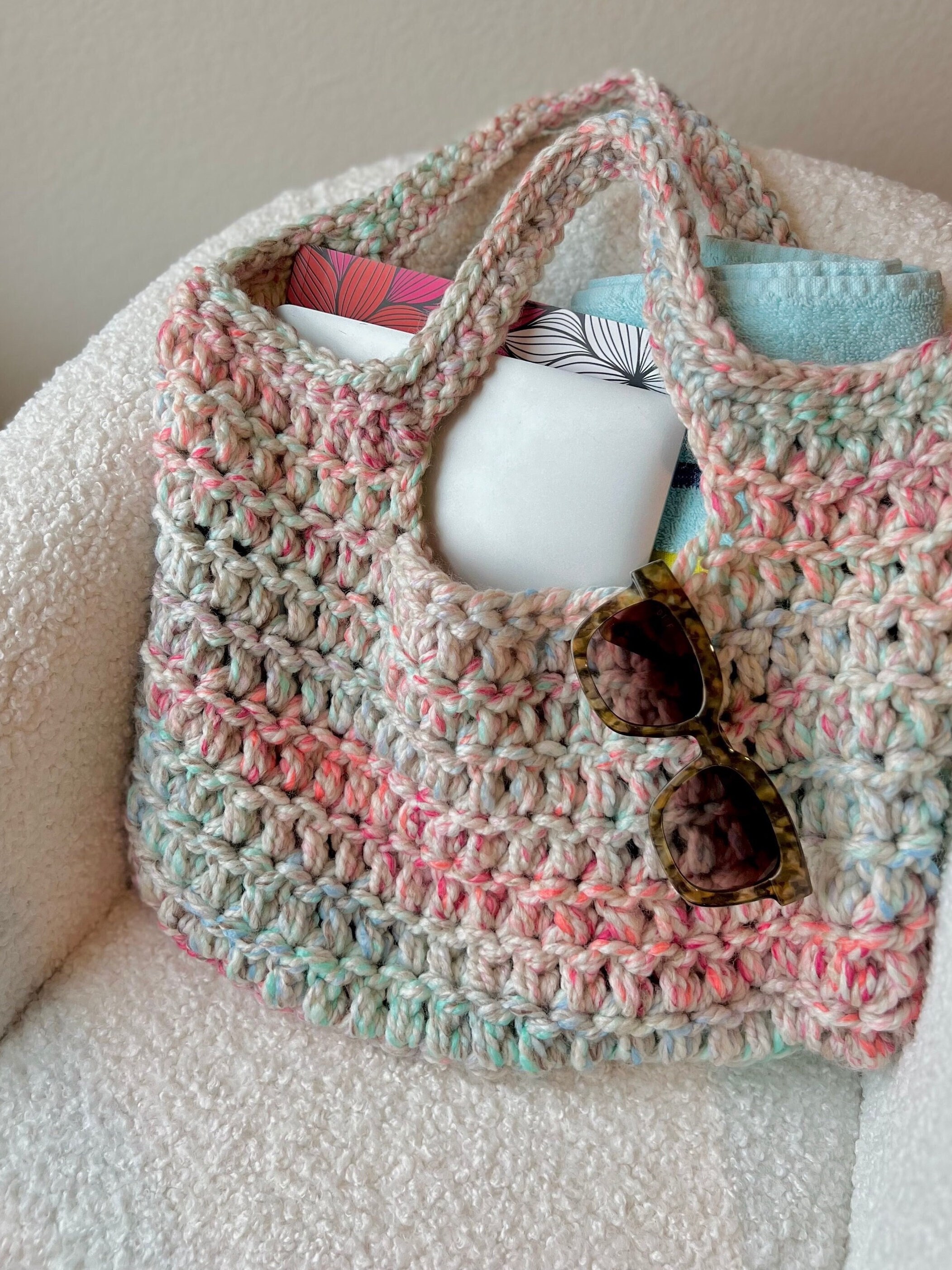 Hand Crochet Large Tote Bag - Etsy