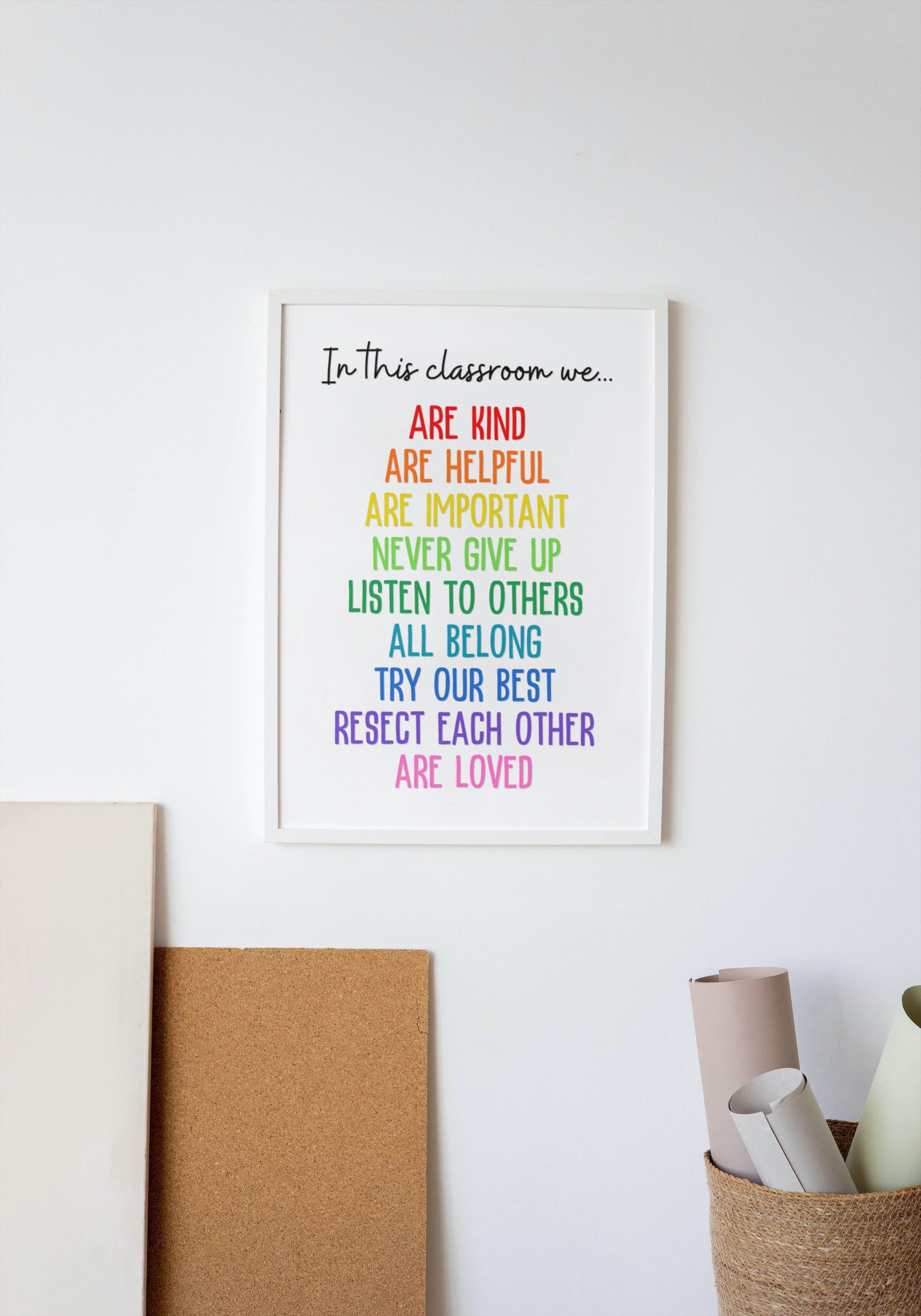 Classroom Sign, Class Rules, Inclusive Poster, Equality Print, Positive ...