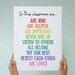 Classroom Sign, Class Rules, Inclusive Poster, Equality Print, Positive ...