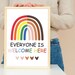 LGBTQ Pride Inclusive Rainbow Digital Artwork, Everyone is Welcome Here ...
