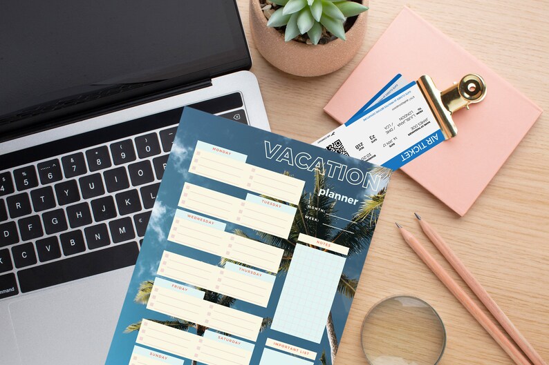 Vacation Checklist Printable Planner, Holiday Planner, to Do Vacation ...