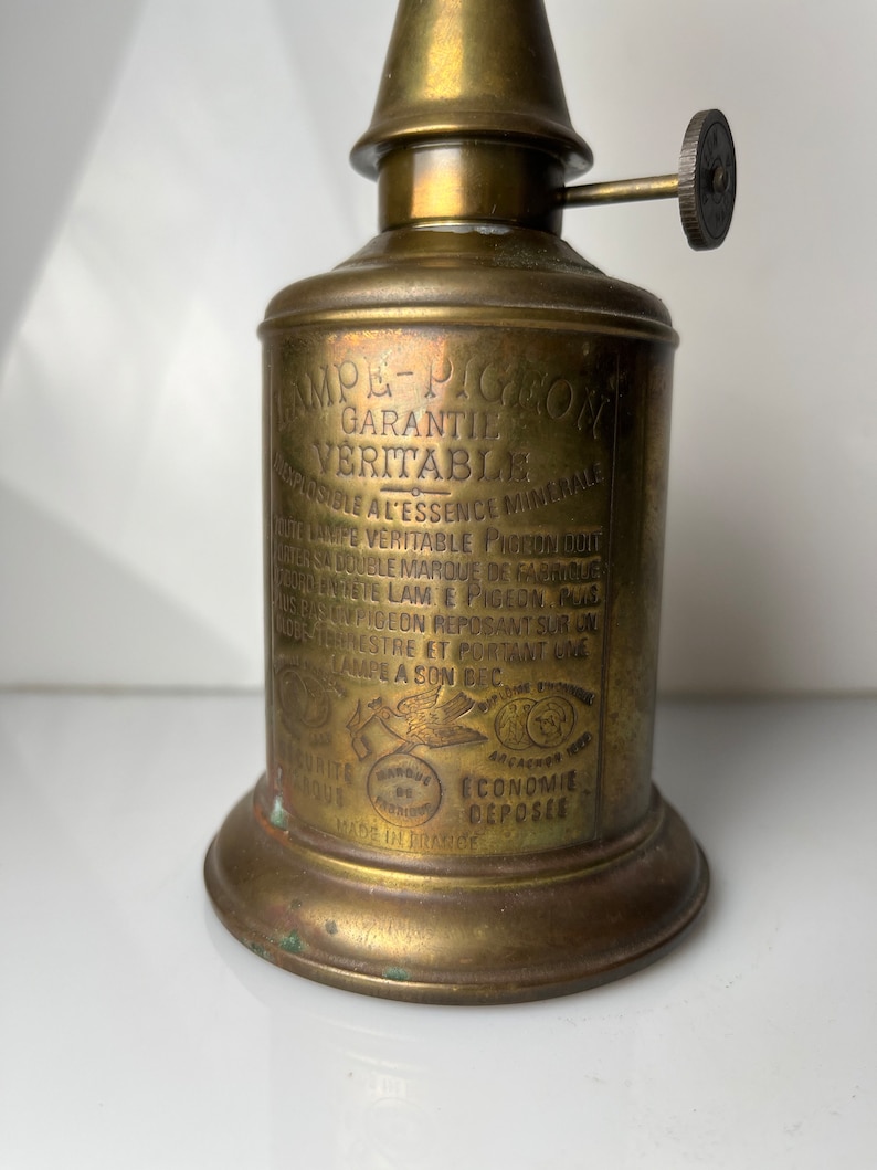 Vintage Antique French Lampe Pigeon Oil Lamp With Milk Glass - Etsy