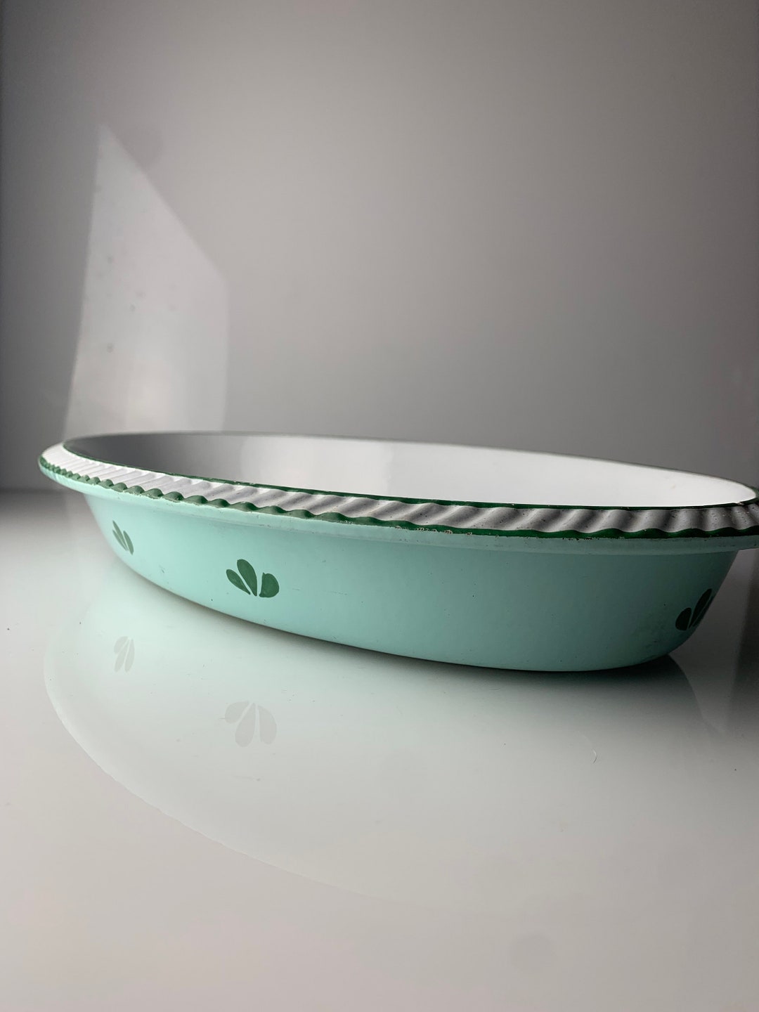 Vintage Dru Holland Seafoam Blue Baking Dish - Etsy