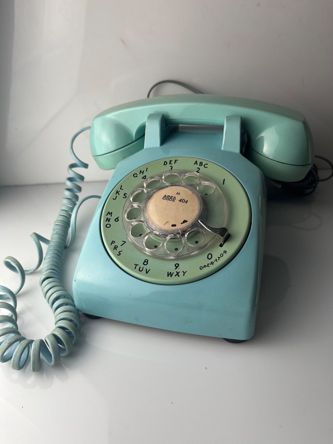 Vintage Retro Rotary Teal Blue Desk Phone - Etsy