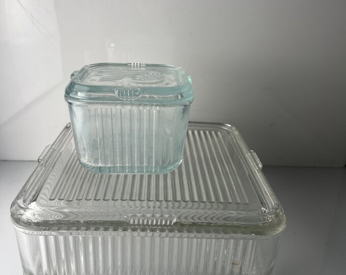 Set of 2 Vintage Ribbed Refrigerator Box Dish - Etsy