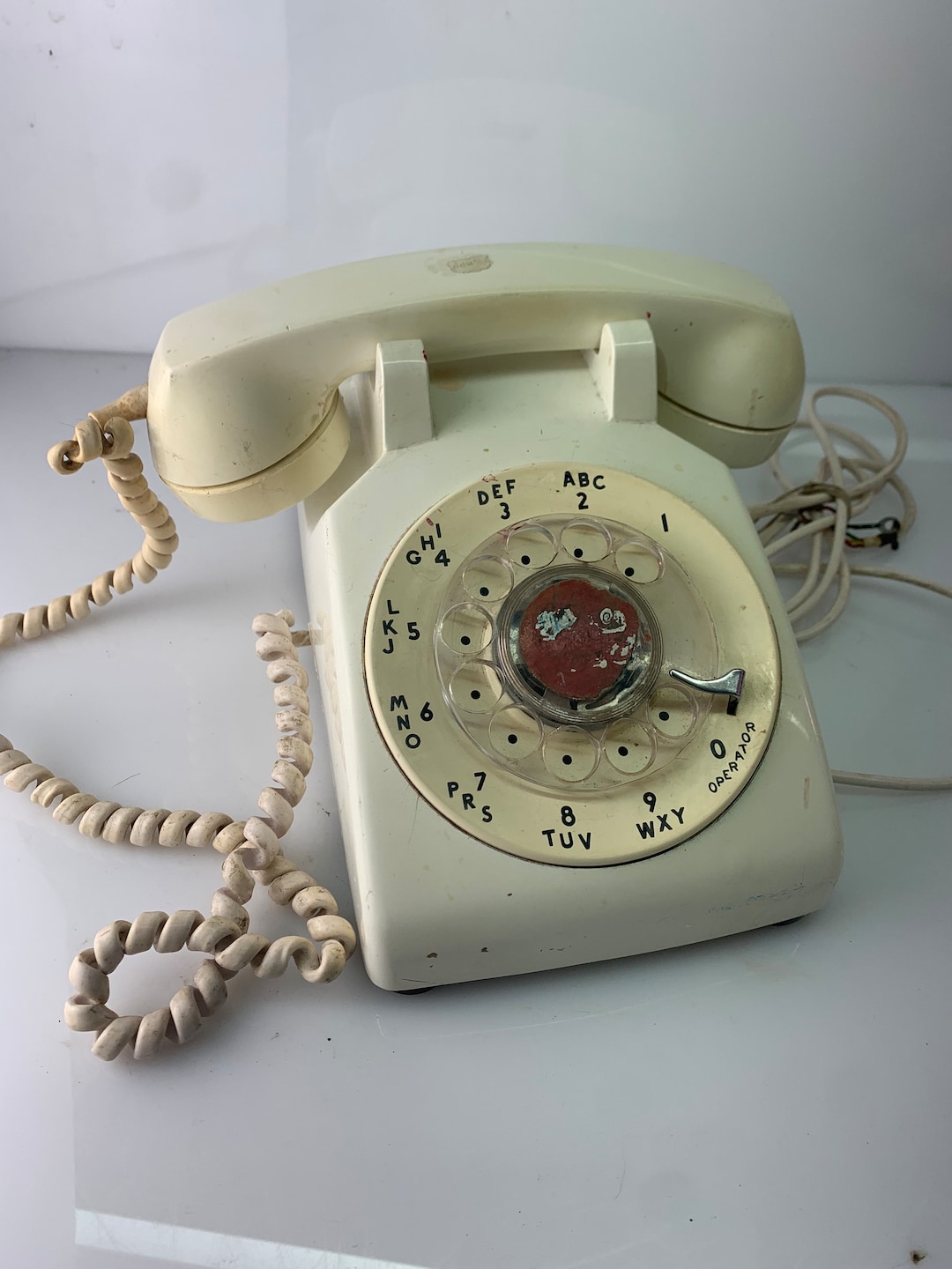 Vintage Retro Rotary White Bell System Desk Phone - Etsy