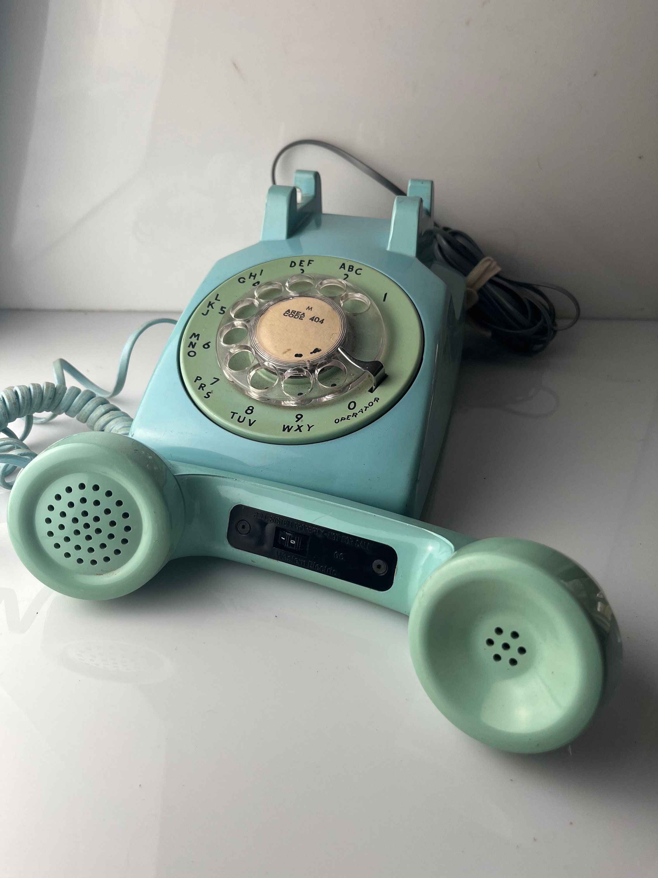 Vintage Retro Rotary Teal Blue Desk Phone - Etsy