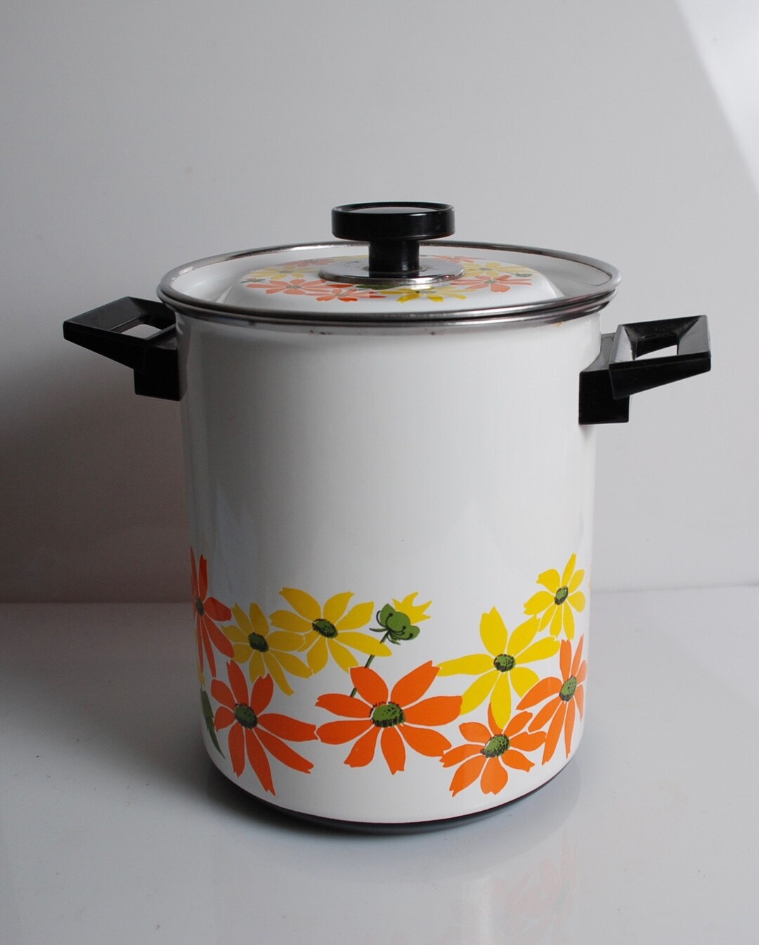 Vintage Enamel Ekco Country Garden Stockpot/steamer - Etsy