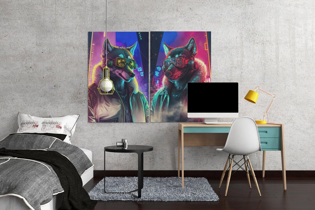 Printable Futuristic Cyberpunk Double Poster / Download & Digital ...