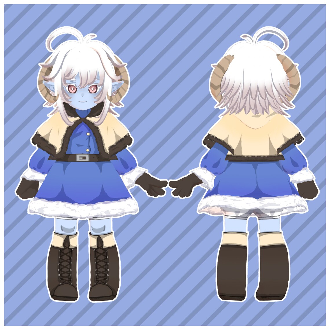 Vroid Model Yeti Chibi Girl pinky - Etsy