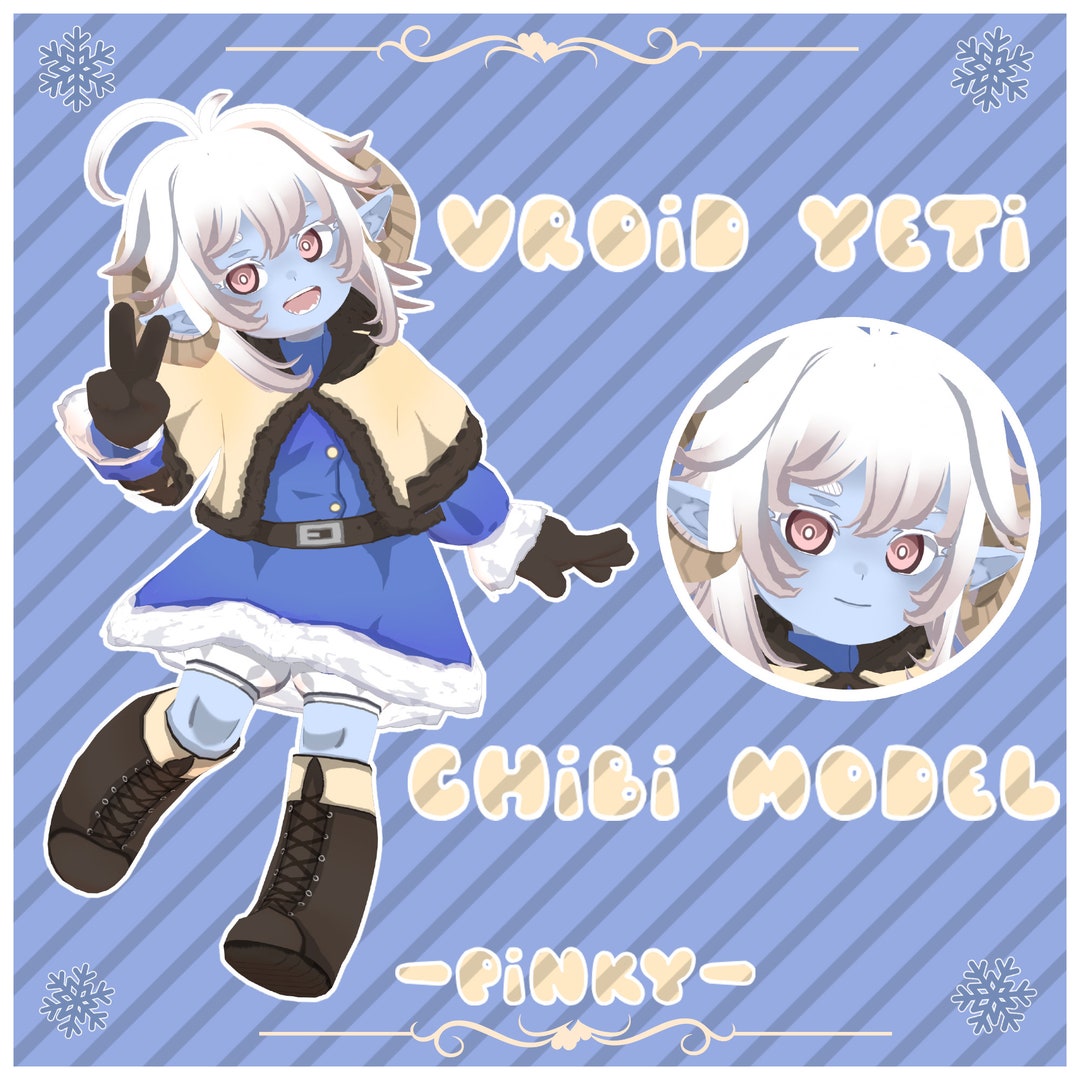 Vroid Model Yeti Chibi Girl pinky - Etsy