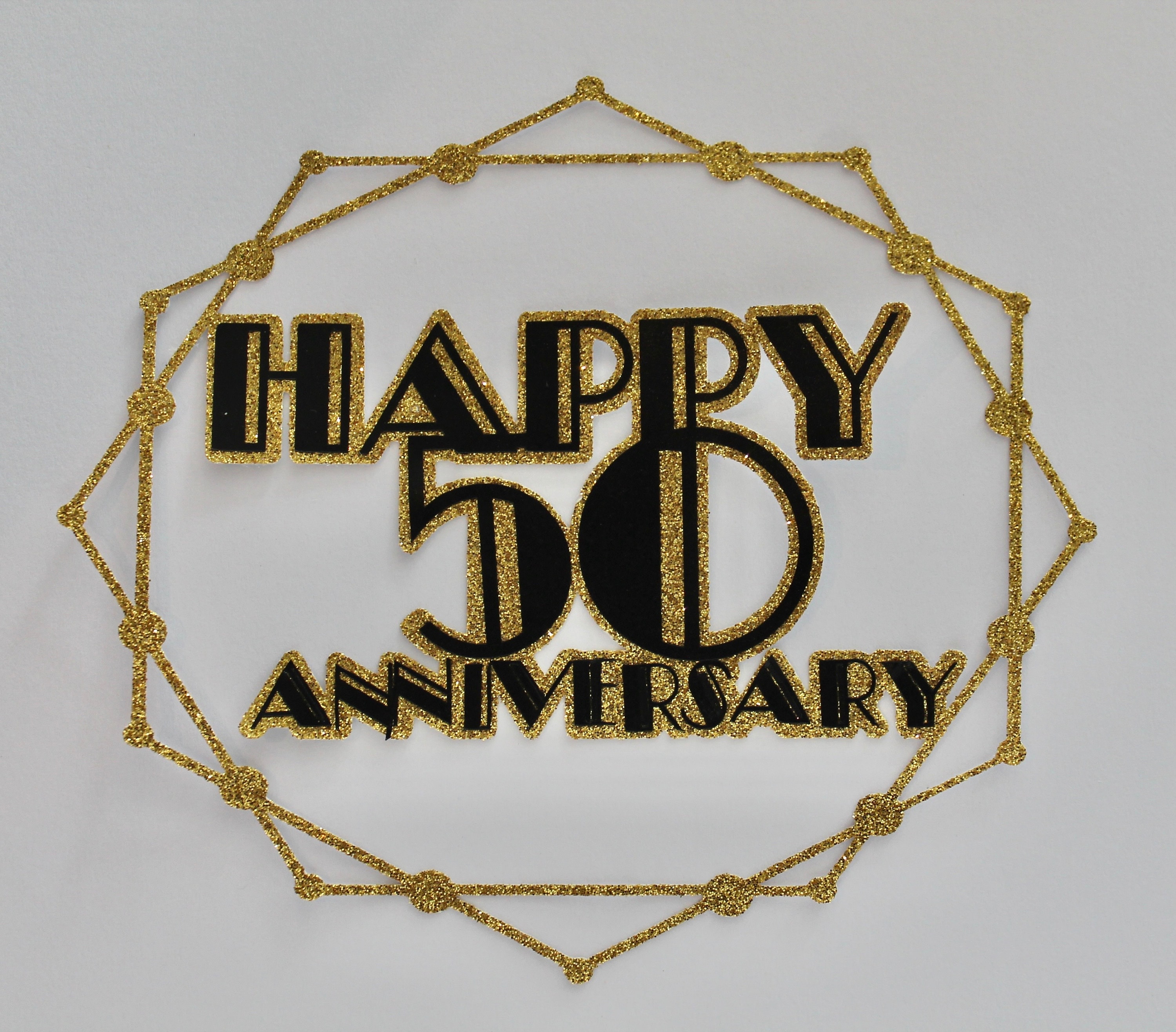 Happy 50 Anniversary Cake Topper - Etsy